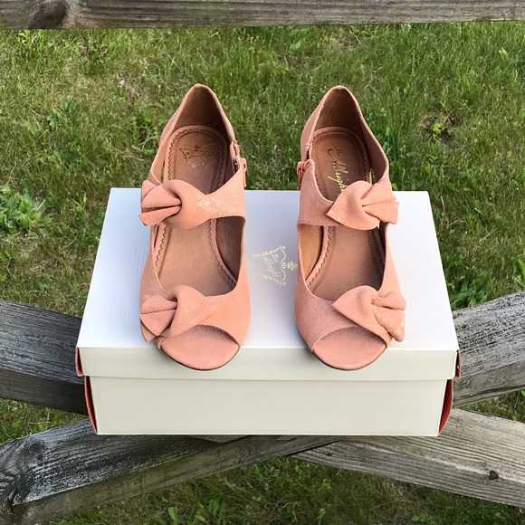 Miss Albright | Shoes | Miss Albright Anthropologie Shimmery Kitten ...